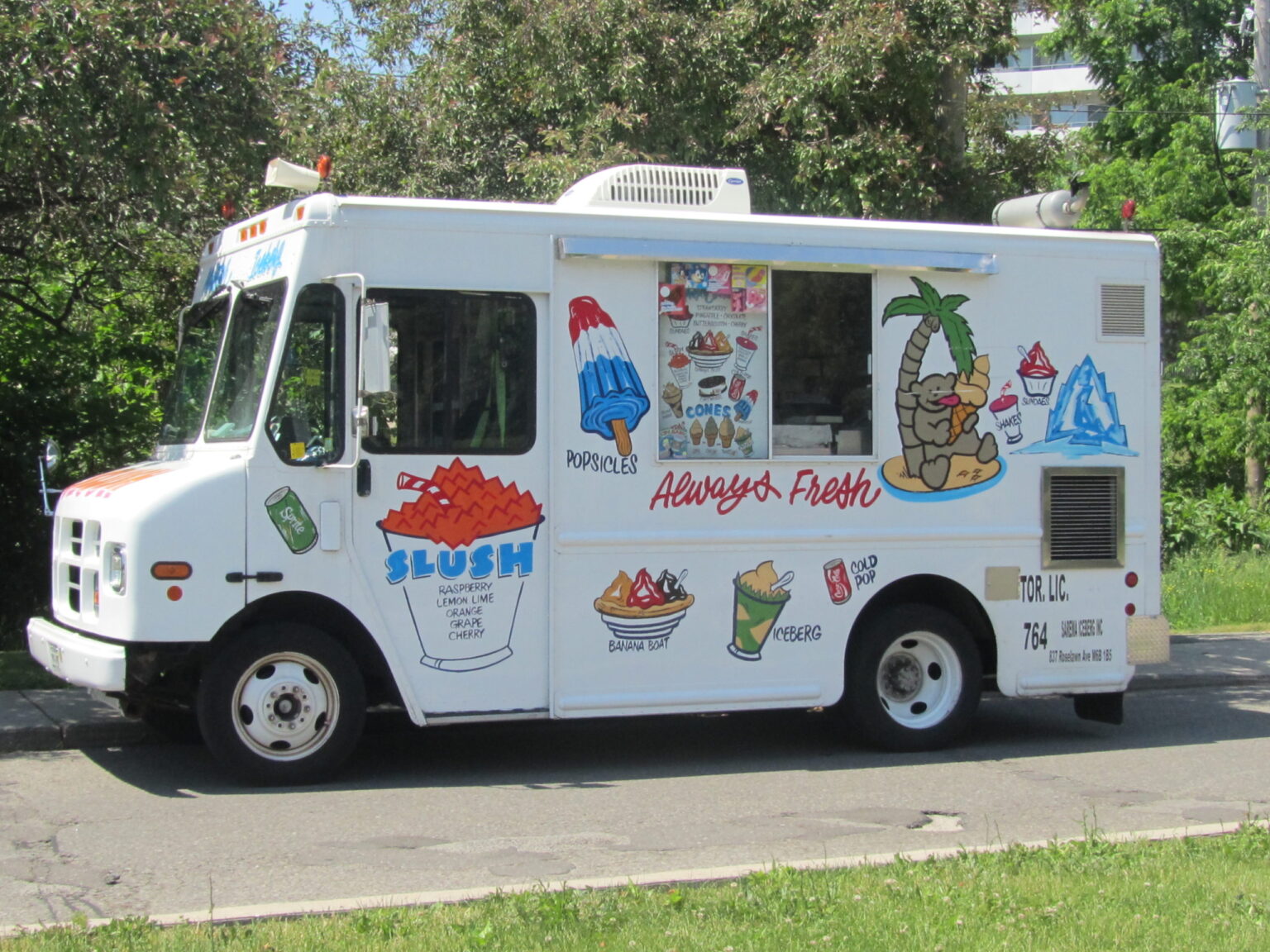 Our Soft Ice cream truck menu at Mr.Iceberg